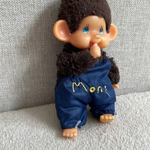 Vintage 1974 Wearing Blue Overall Monchhichi Blue Eyes Monkey Plush Toy ...