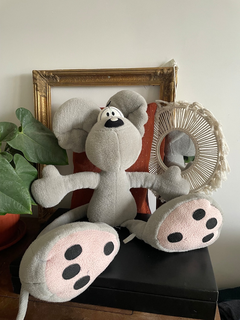 RARE Diddl Thomas Goletz Gray Mouse Extra Large 70cm / 27” Stuffed ...