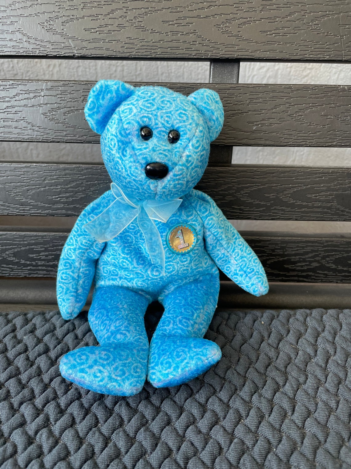Ty Beanie Baby Classy the Bear Blue People's Beanie Stuffed Animal Toy ...