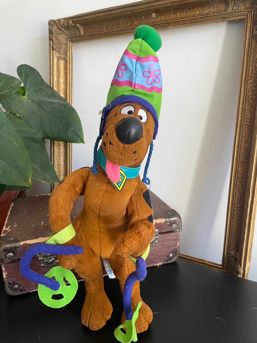 1999 Applause Scooby Doo Skiing With Hat Rare Stuffed Animal Dog Plush ...
