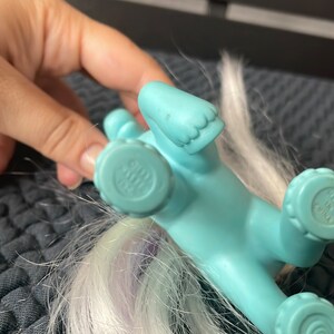 1997 Hasbro Blue My Little Pony Purple Eyes Brushed Hair Action Figure ...