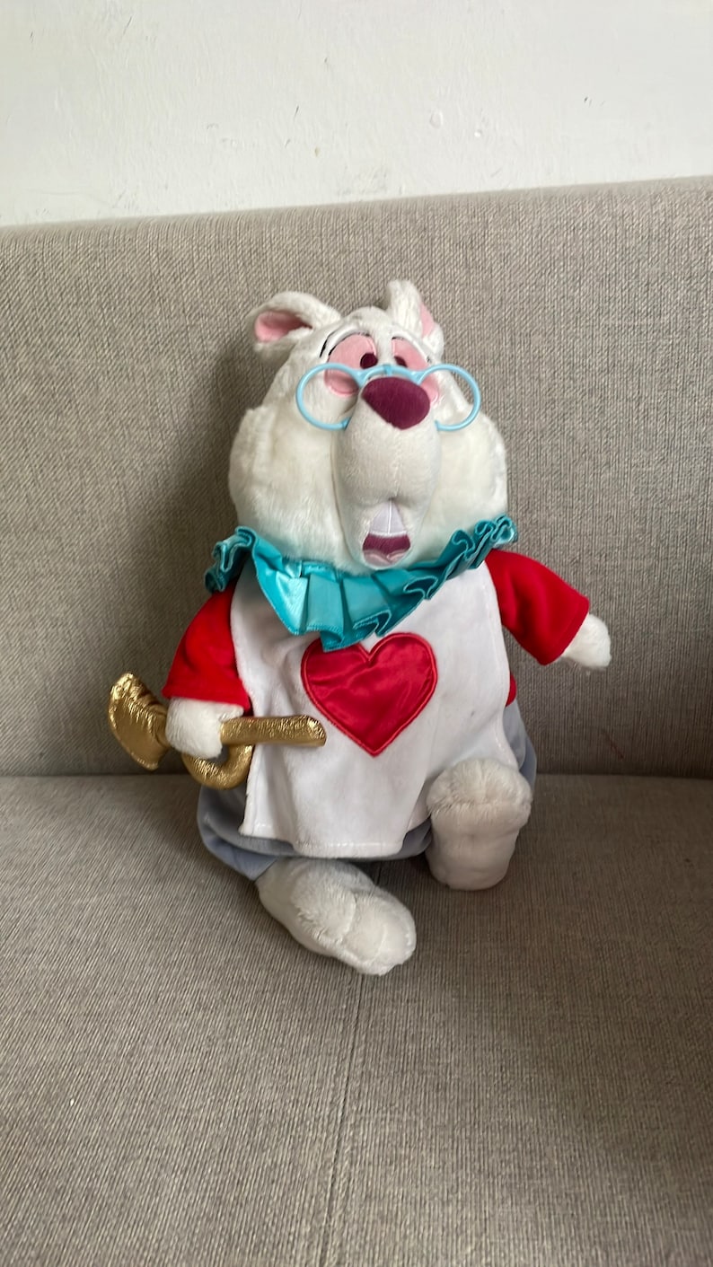 Disney Store Alice in Wonderland White Rabbit Plush Soft - Etsy