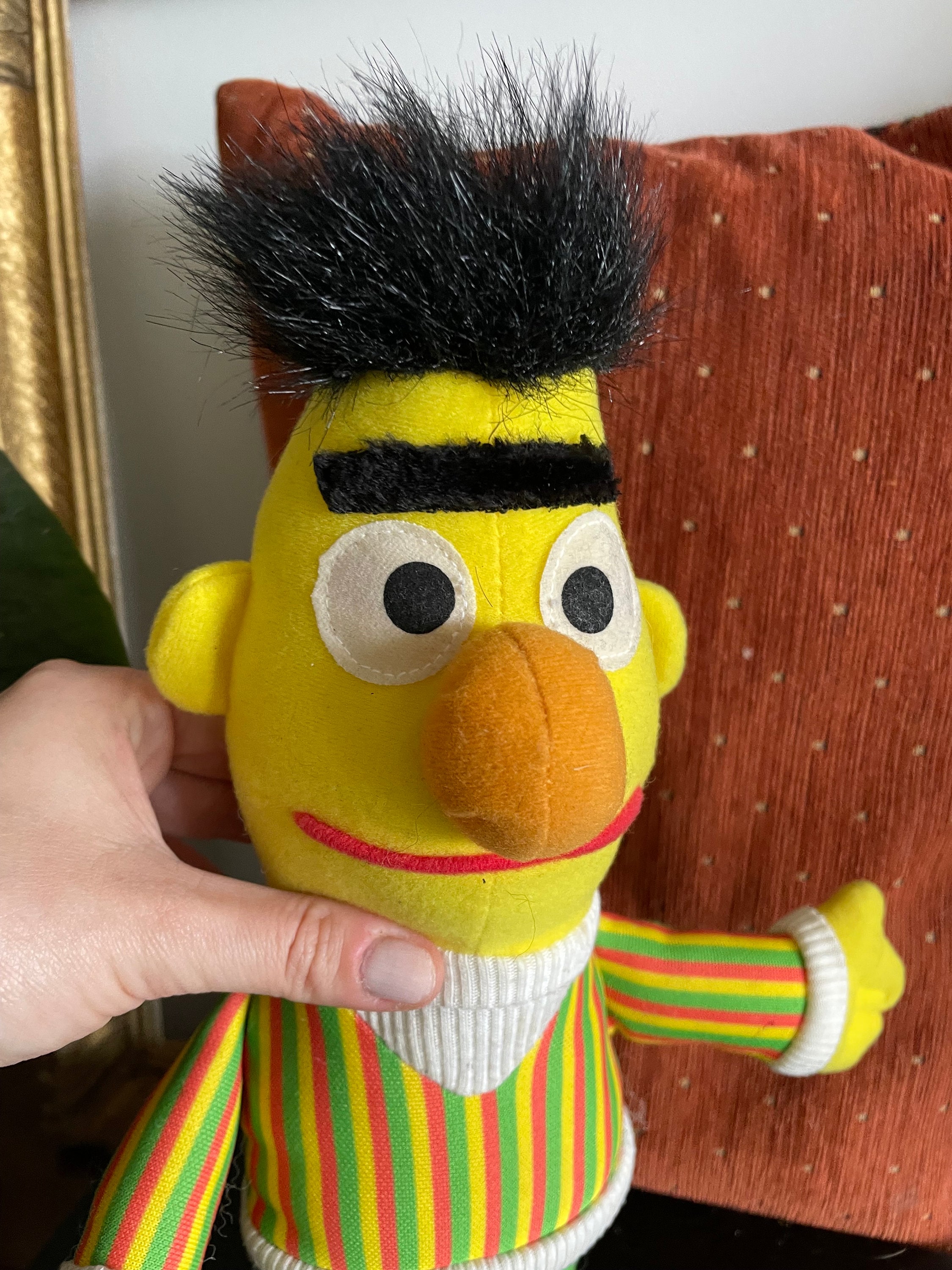 Vintage Sesame Street Bert Stuffed Plush Toy Size 36 Cm / 14” Cartoon ...