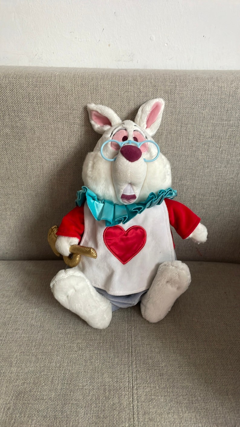 Disney Store Alice in Wonderland White Rabbit Plush Soft - Etsy