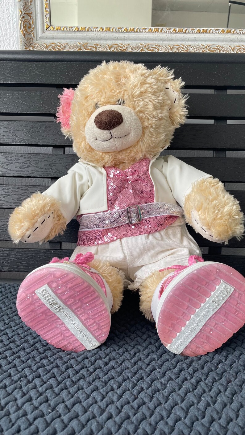 Build A Bear Workshop Rare Vintage Dressed Teddy Bear Beaded Blouse and ...