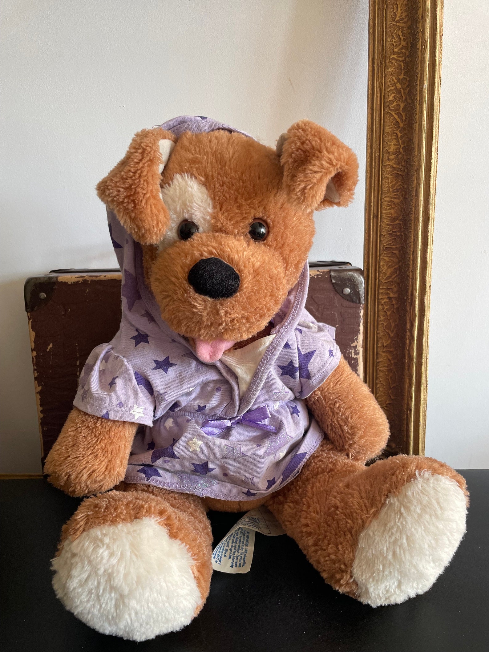 Build A Bear Workshop Rare Dog Purple Dress Stuffed Animal Vintage ...