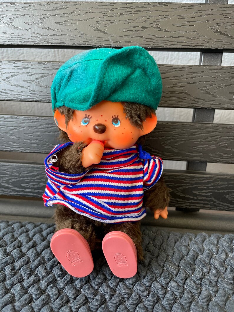 1974 Sekiguchi Monchhichi Thumb Sucking Brown Monkey Doll Size 8 Inches ...