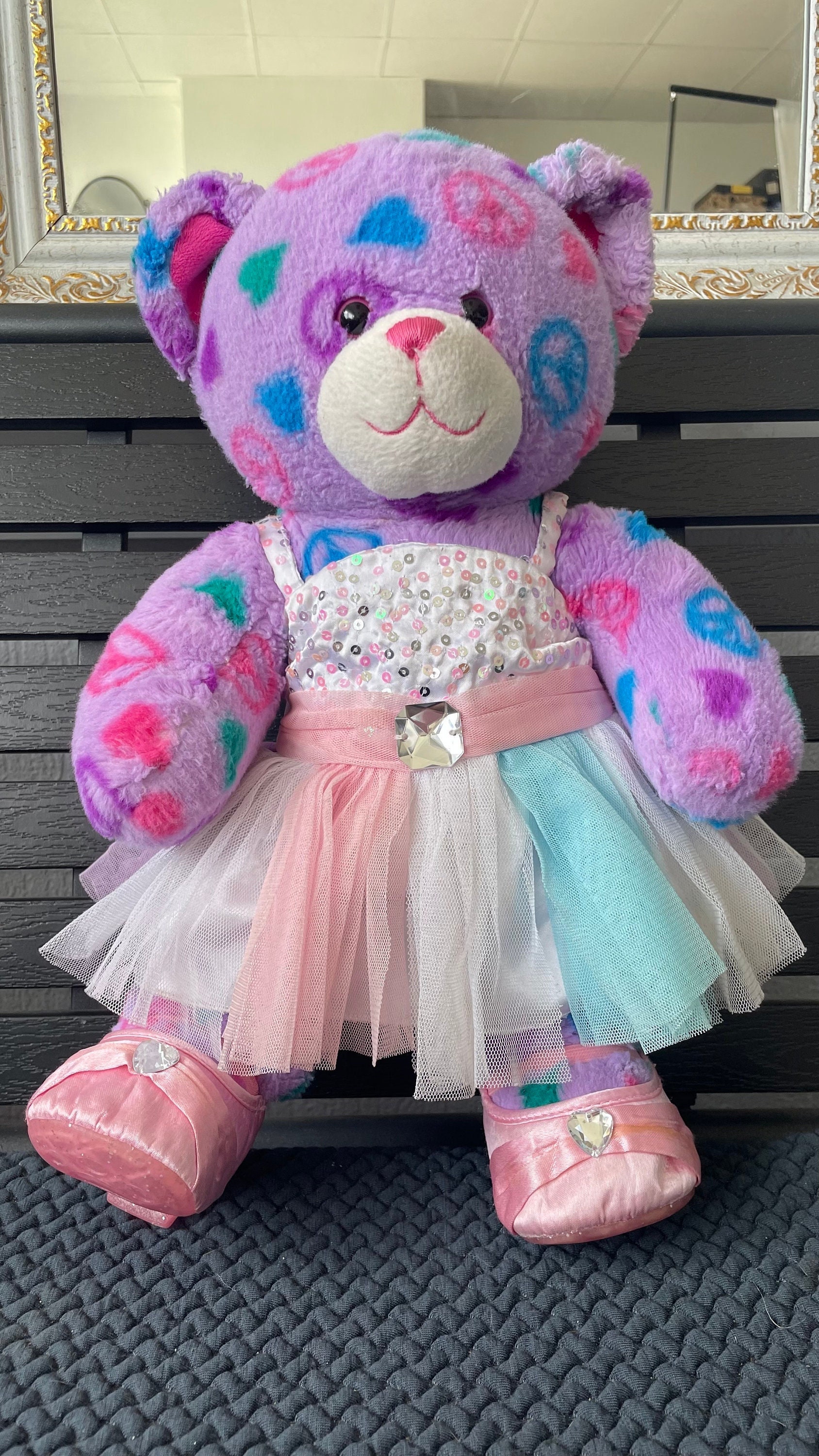 Rare Build A Bear Workshop Vintage Purple Multicolor Dressed - Etsy