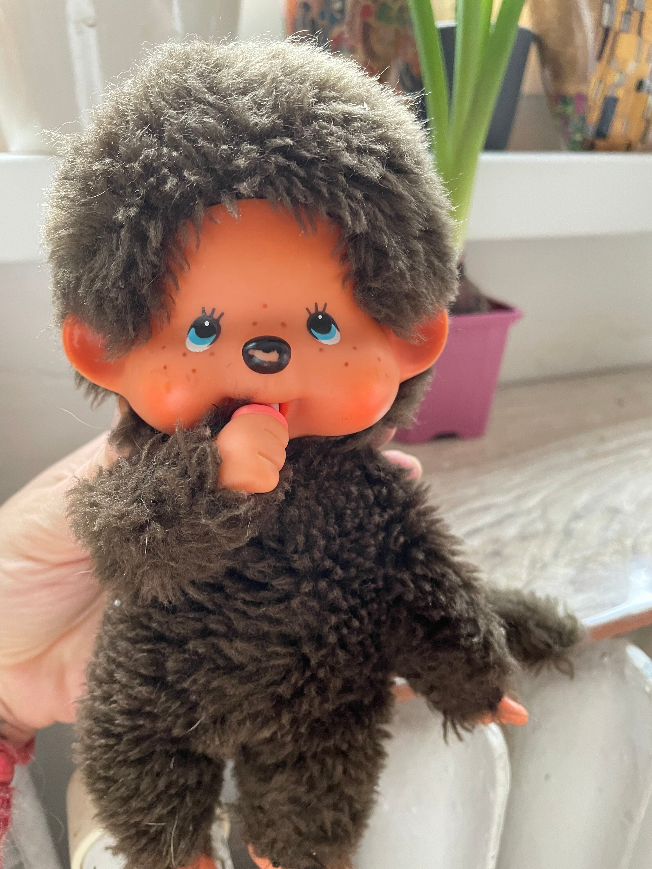 Monchhichi 1974 Rare Blue Eyes Plush Doll 20 Cm / 8, Collectable ...