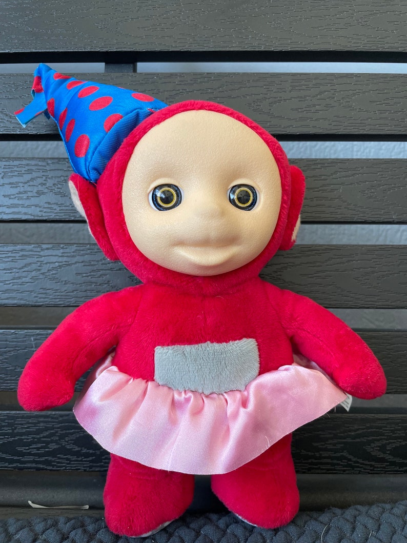 Teletubbies Red Party Po Rubber Face Soft Toy Plush, Sentimental Gift ...