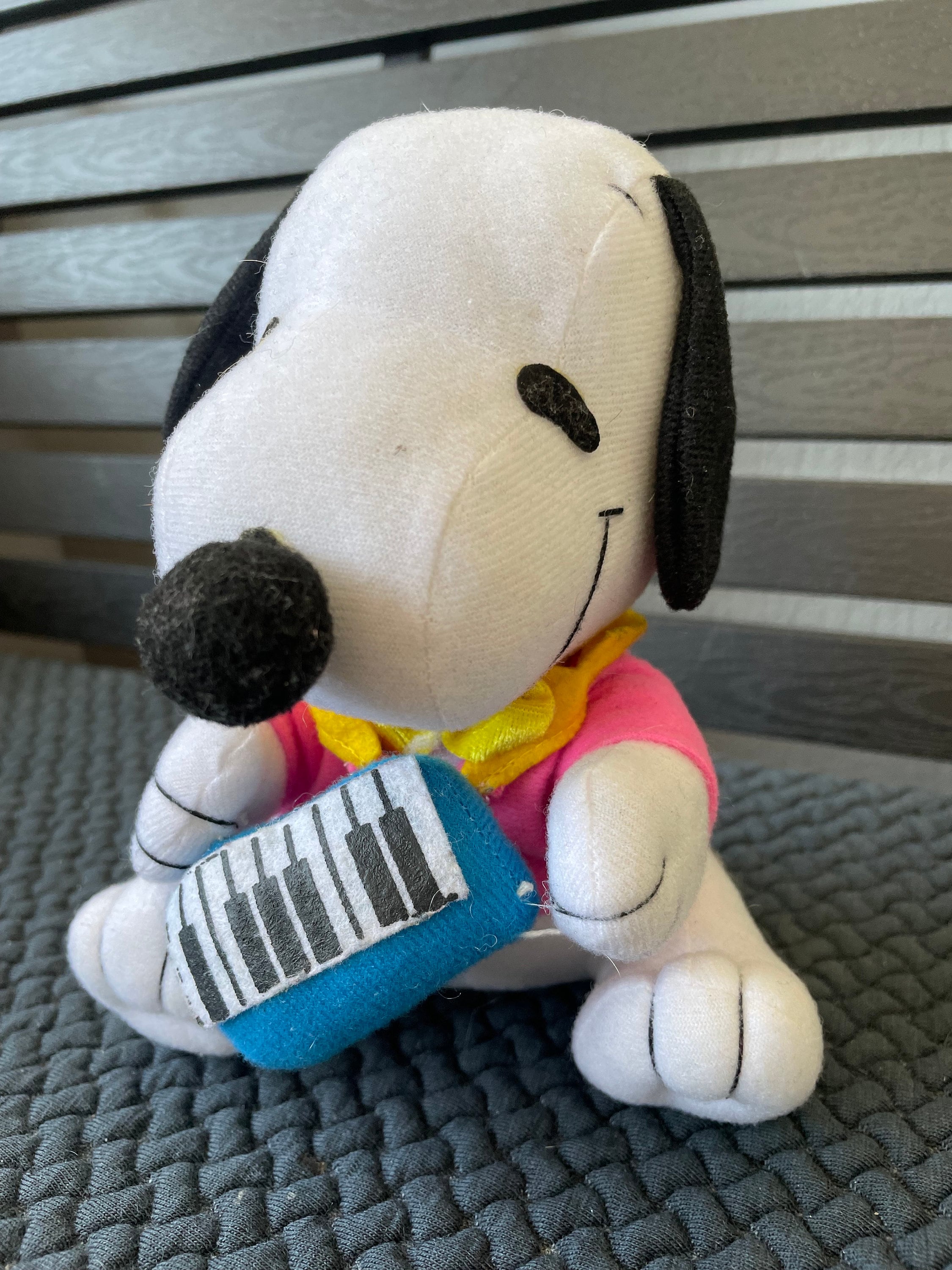 Snoopy Vintage 90s With Piano and Pink Blouse Stuffed Animal Plush Toy ...