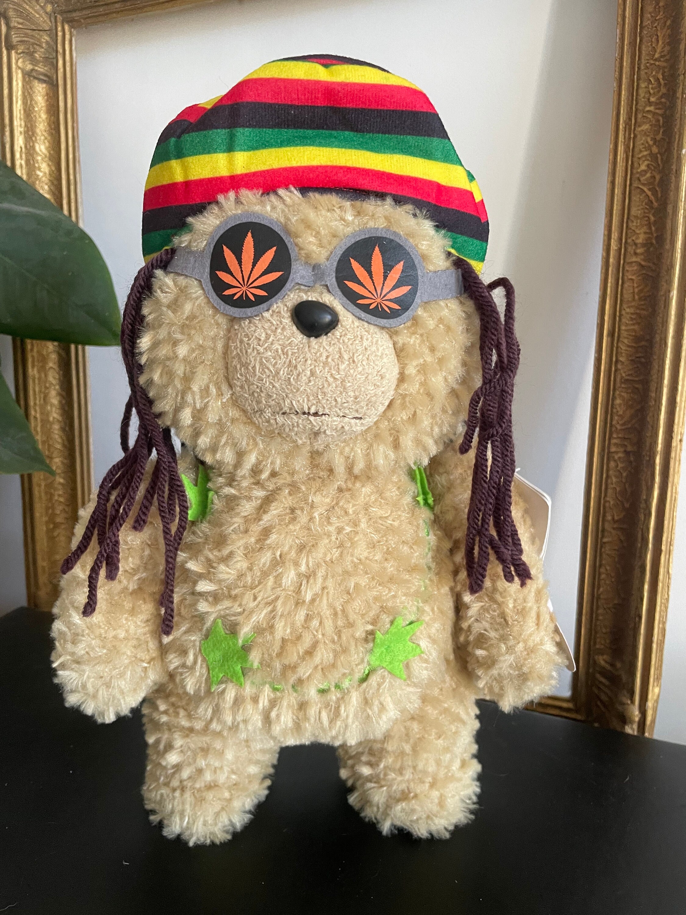 Rare Ted Rasta Rastafarian Teddy Bear Talking With Glasses Stuffed ...