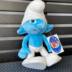 The Smurfs Blue Cuddly Soft Plush Stuffed Cartoon Toy Figure Size 11.5 ...