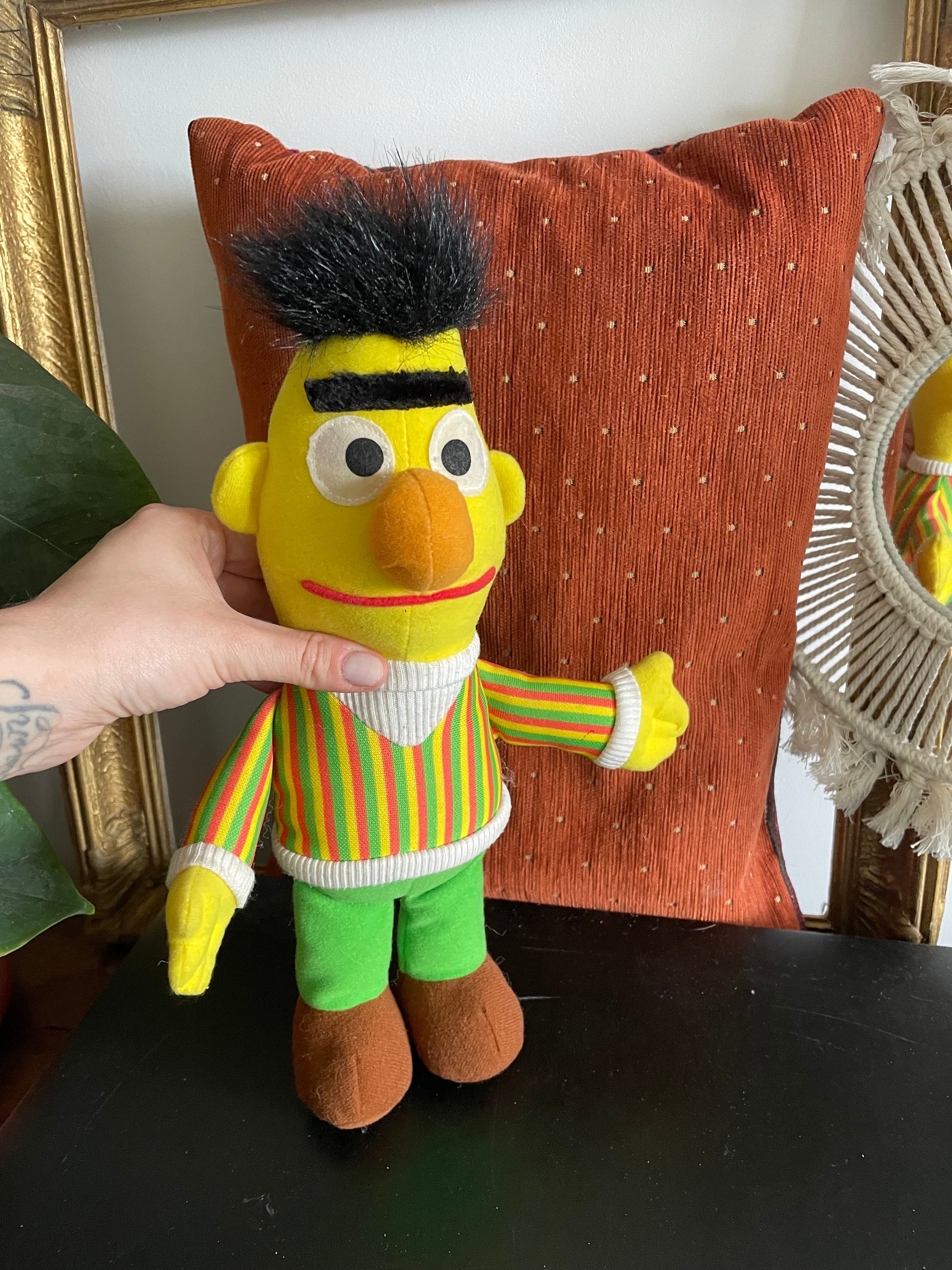 Vintage Sesame Street Bert Stuffed Plush Toy Size 36 Cm / 14” Cartoon ...