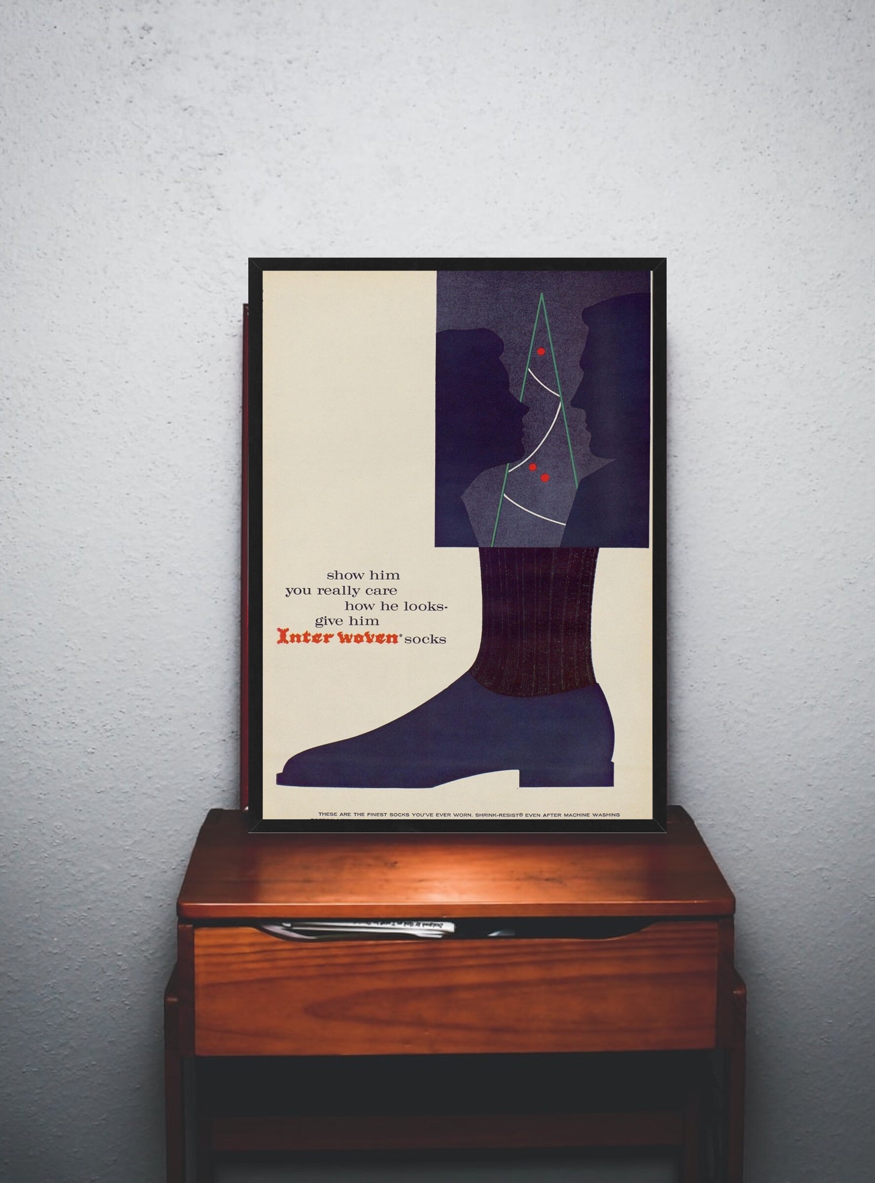 1960 Inter Woven Socks Add Poster Print Vintage Socks - Etsy