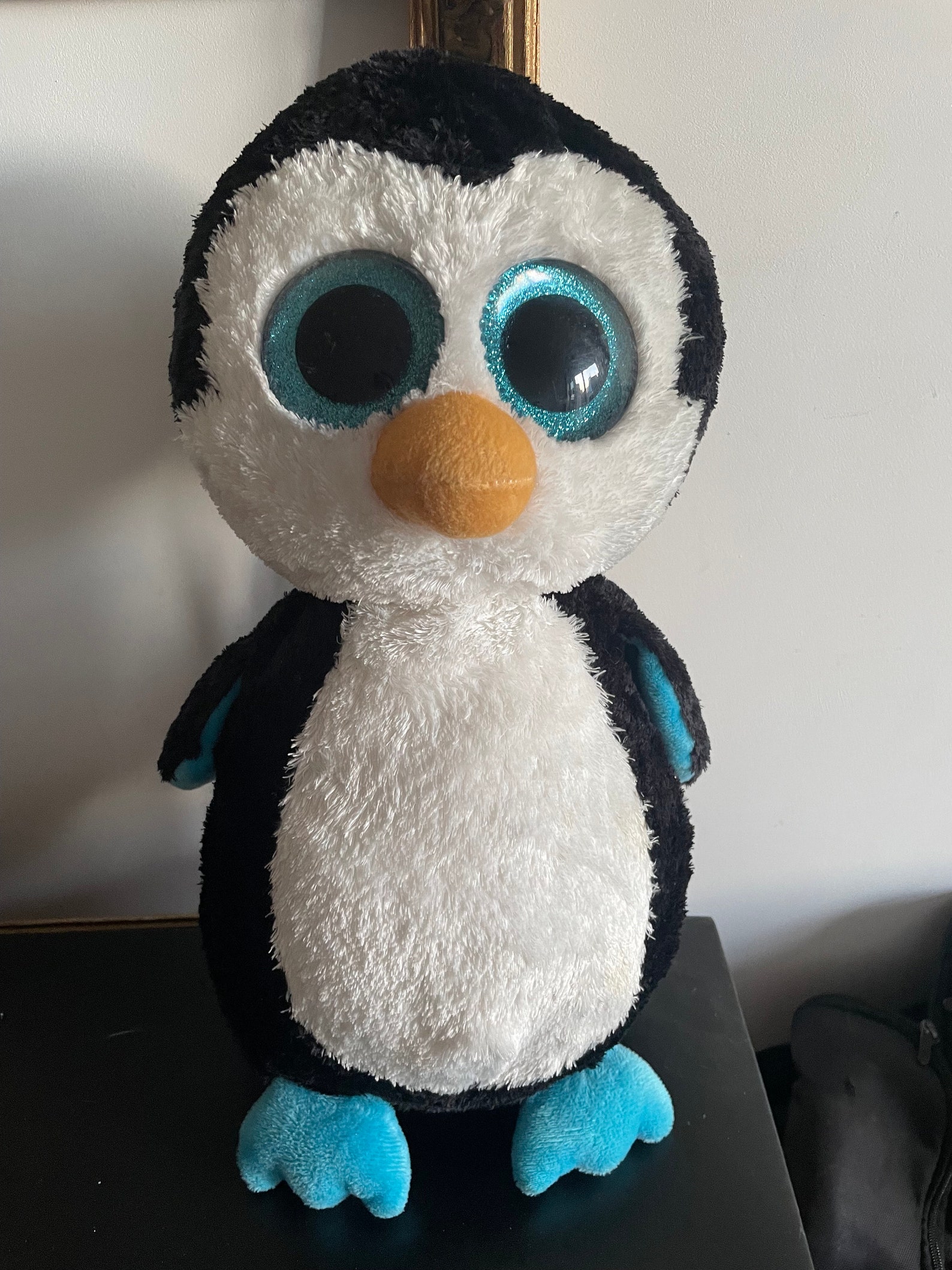 Beanie Boos Ty Waddles Penguin 46 Cm/ 18” Soft Animal Plush Toy Glitter ...