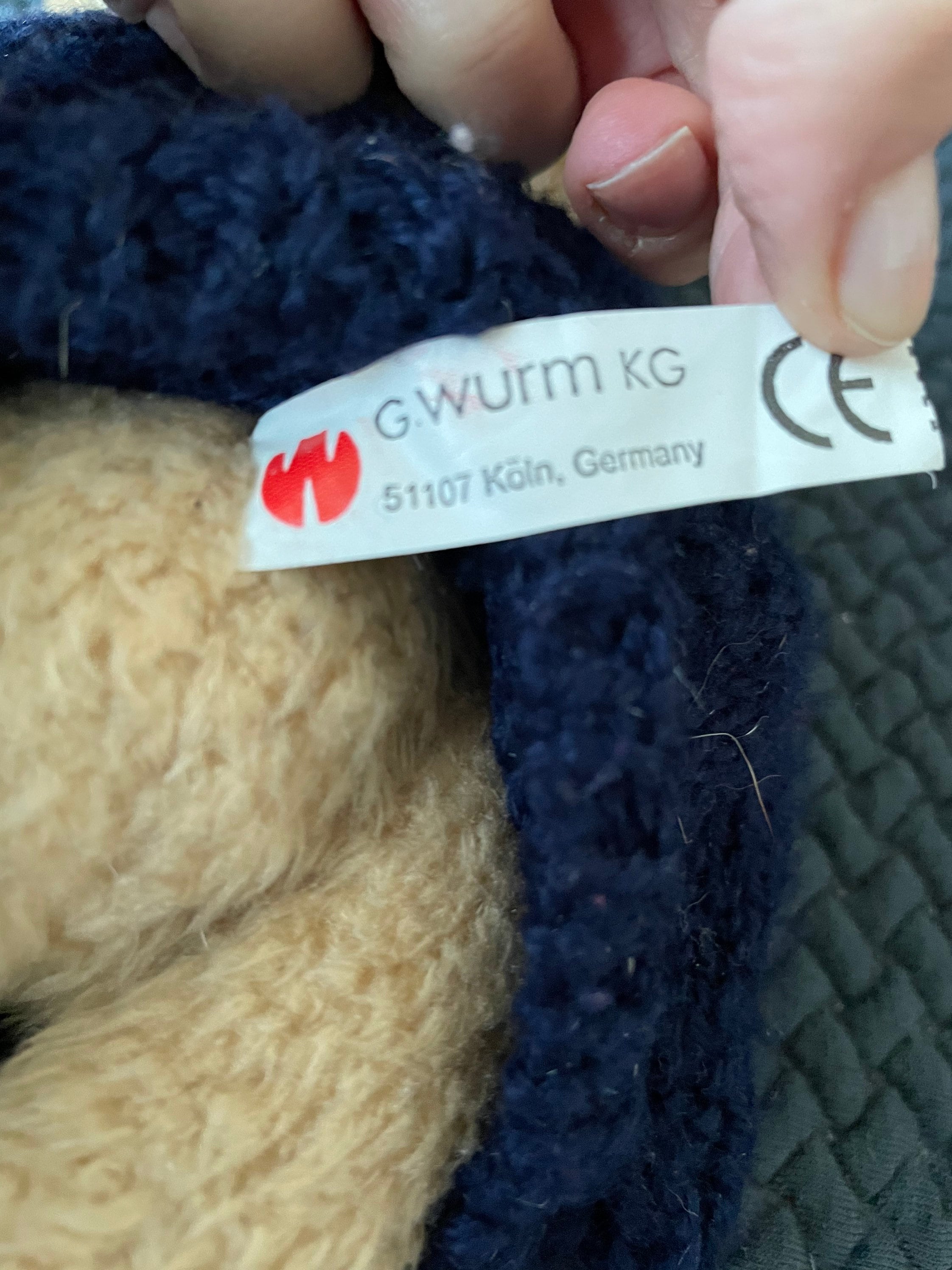 Rare Vintage G Wurm Germany Fuzzy Teddy Bear I Love You Knitted Sweater ...