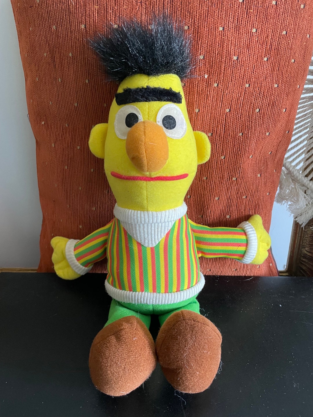 Vintage Sesame Street Bert Stuffed Plush Toy Size 36 Cm / 14” Cartoon ...
