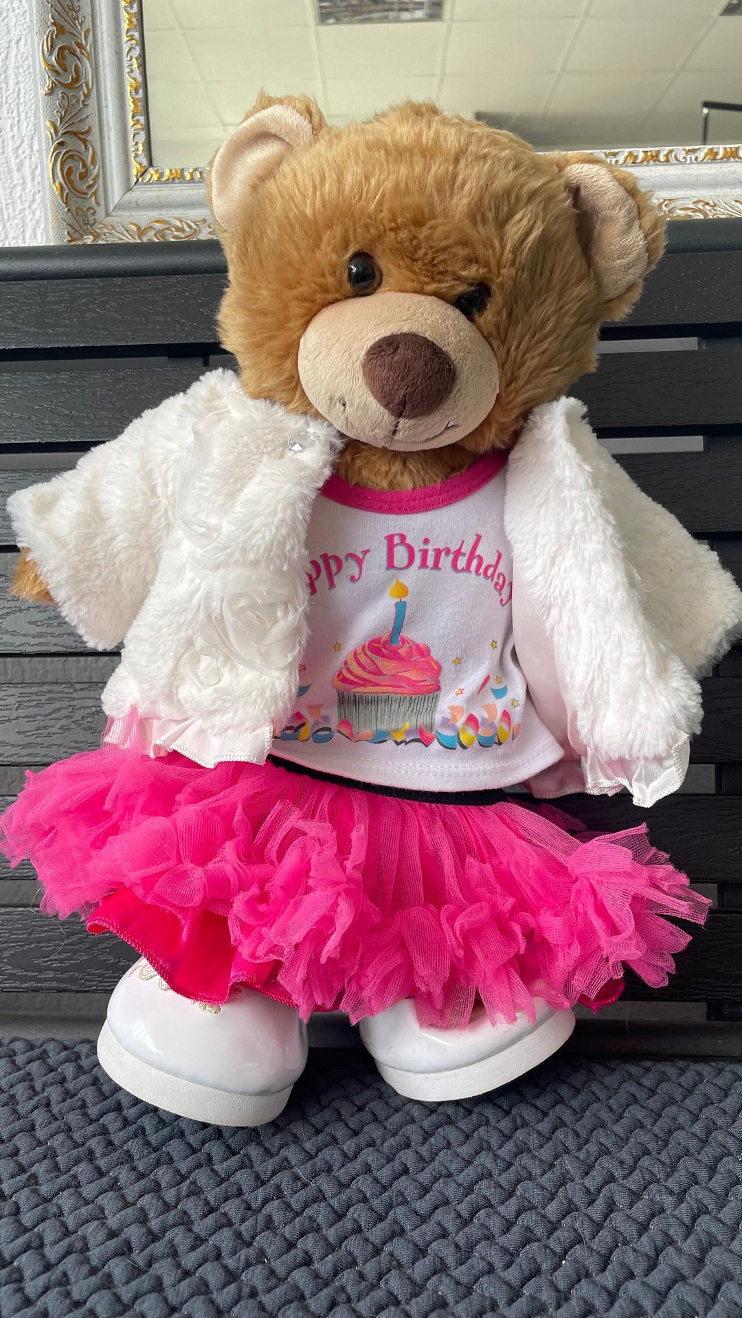 Build A Bear Workshop Rare Vintage Dressed Teddy Bear White Jacket ...