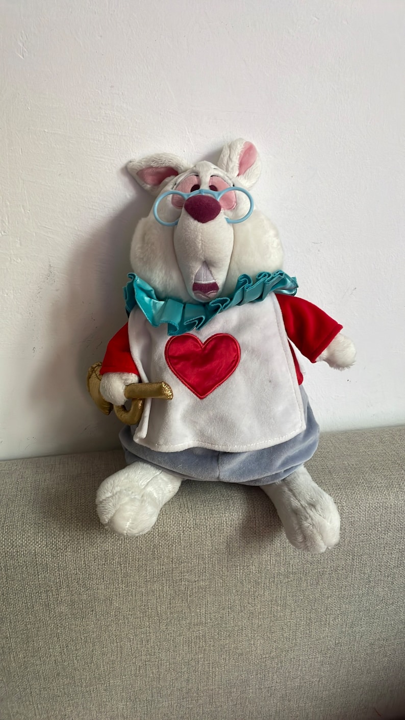 Disney Store Alice in Wonderland White Rabbit Plush Soft - Etsy