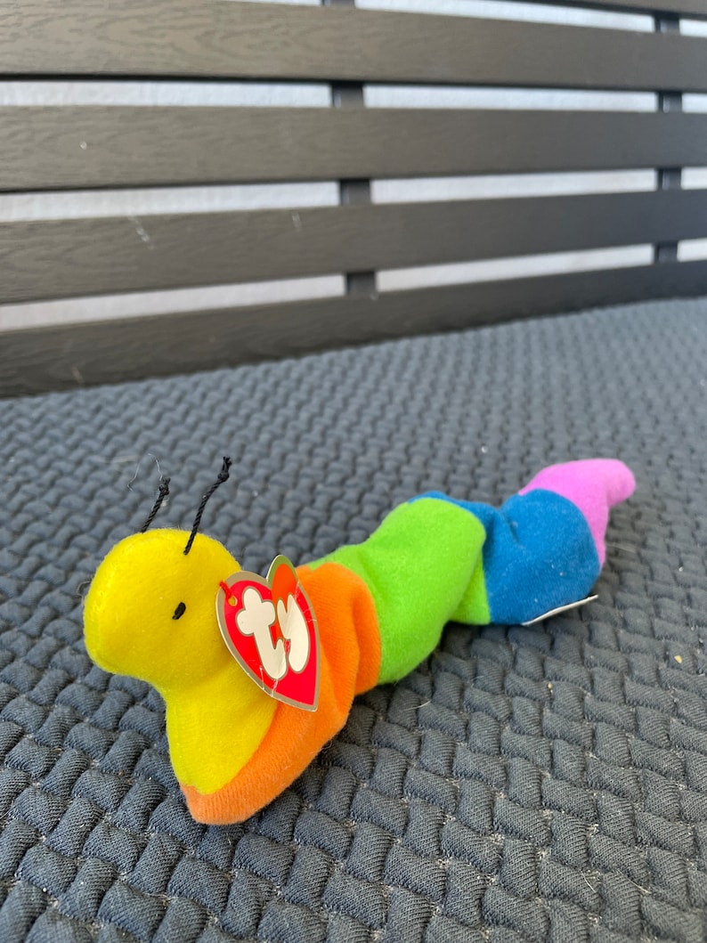 Rare Ty 1993 Inch the Worm Beanie Babies Mc Donalds Plush Toy ...