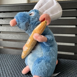 Disney Pixar Blue Mouse With Chefs Hat Ratatouille Holding - Etsy