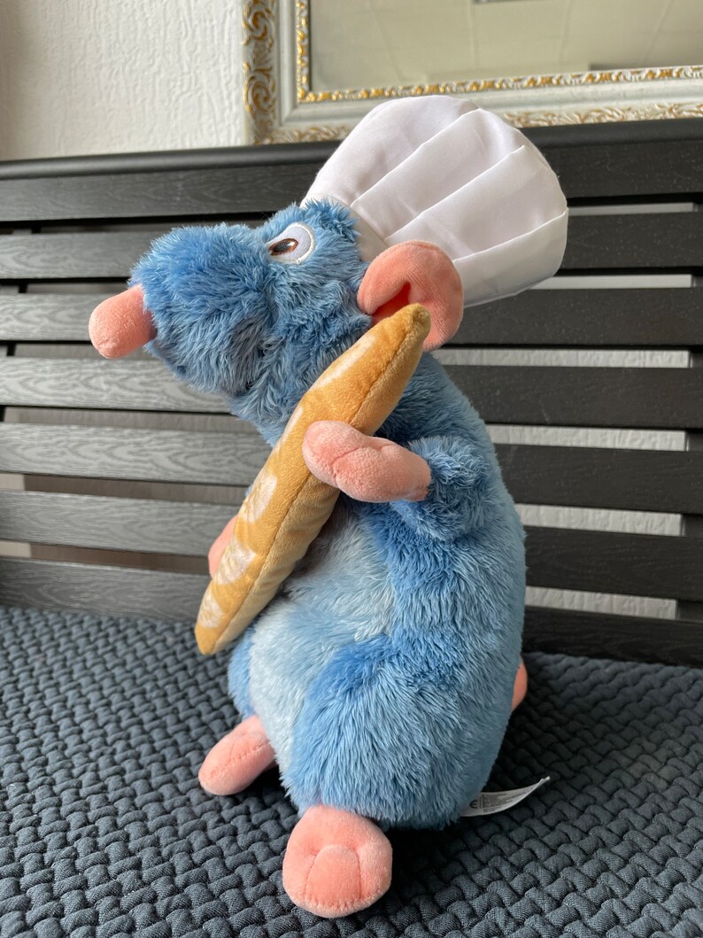 Disney Pixar Blue Mouse With Chefs Hat Ratatouille Holding - Etsy