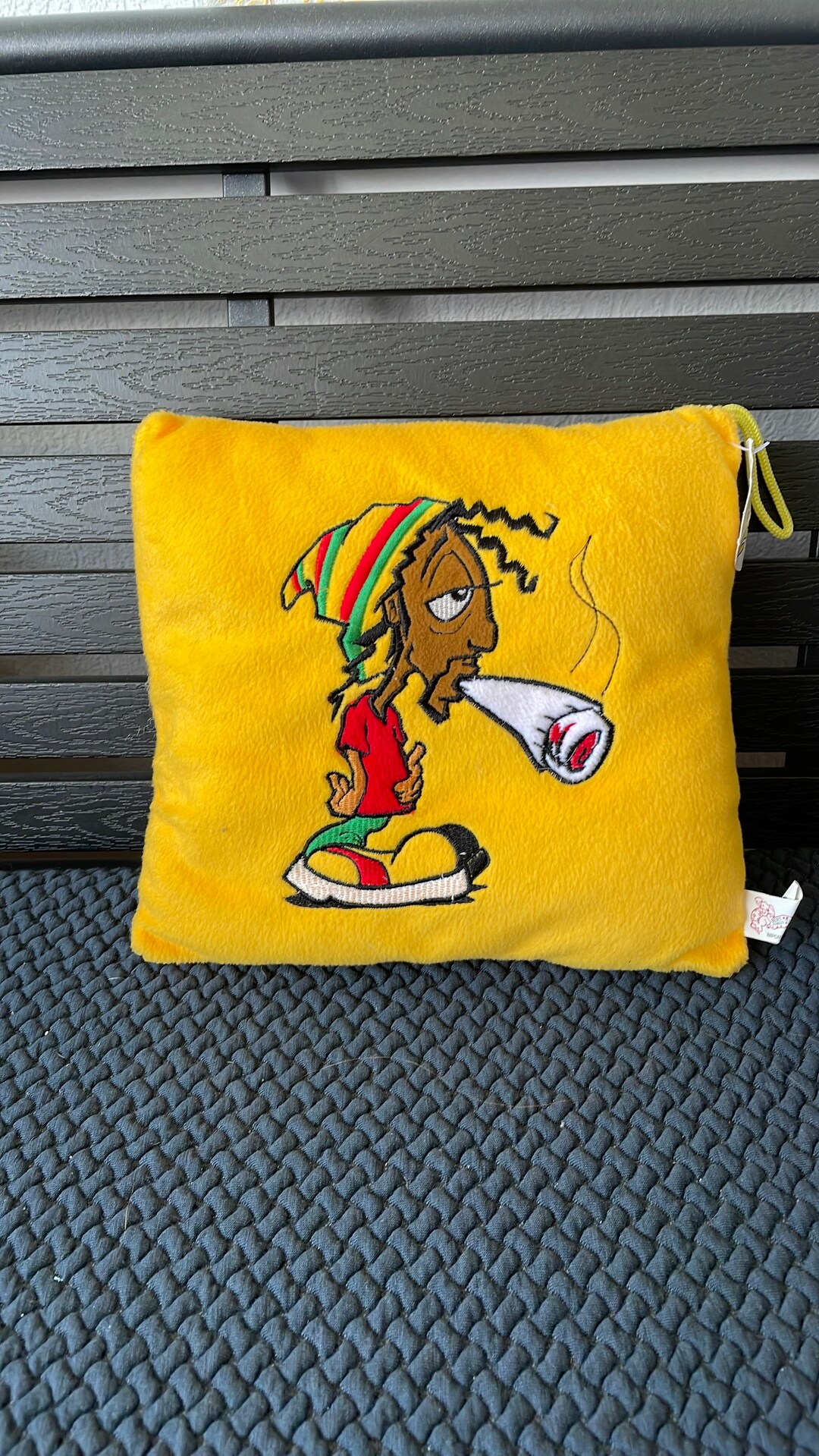 Golden Age Jamaica Rastafari Reggae Yellow Throw Pillow With Cushion 11 ...