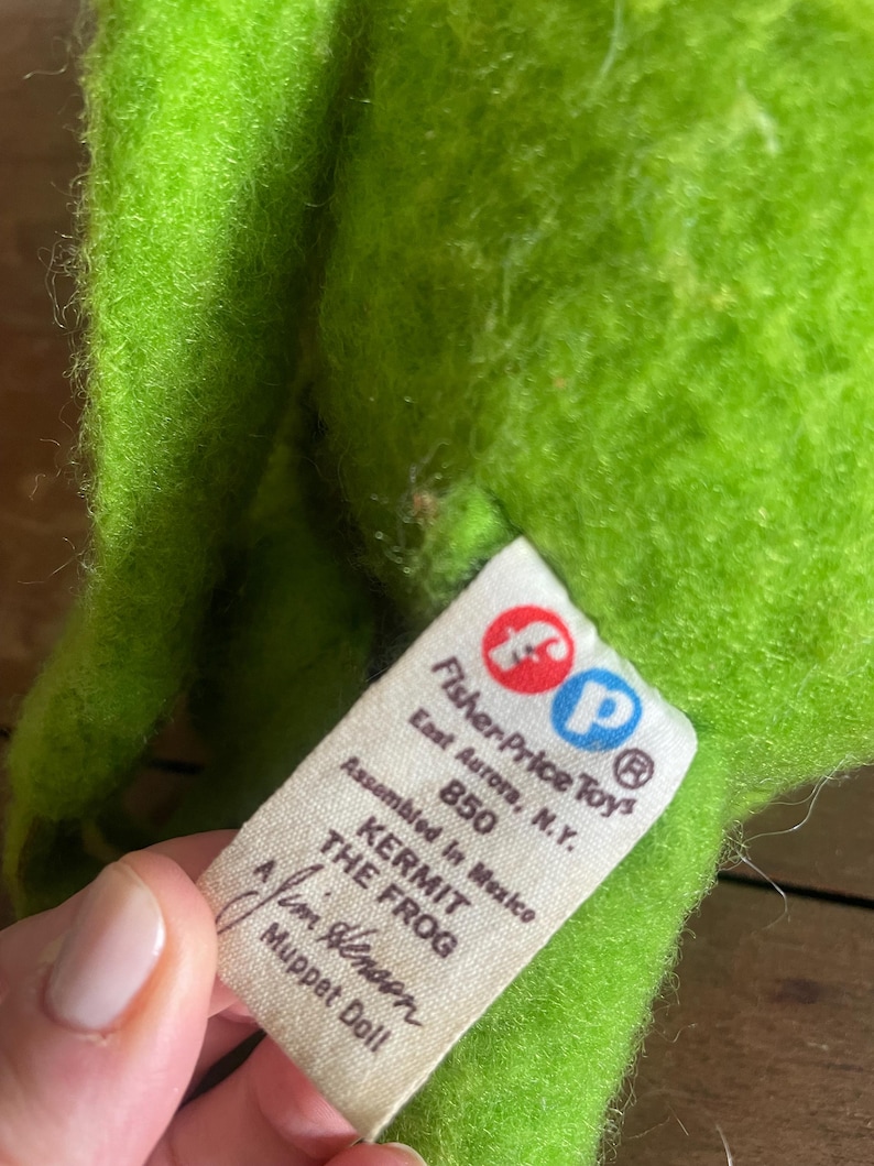 Rare 1976 Jim Henson Kermit the Frog Toy Plush Muppet Doll 48 Cm ...