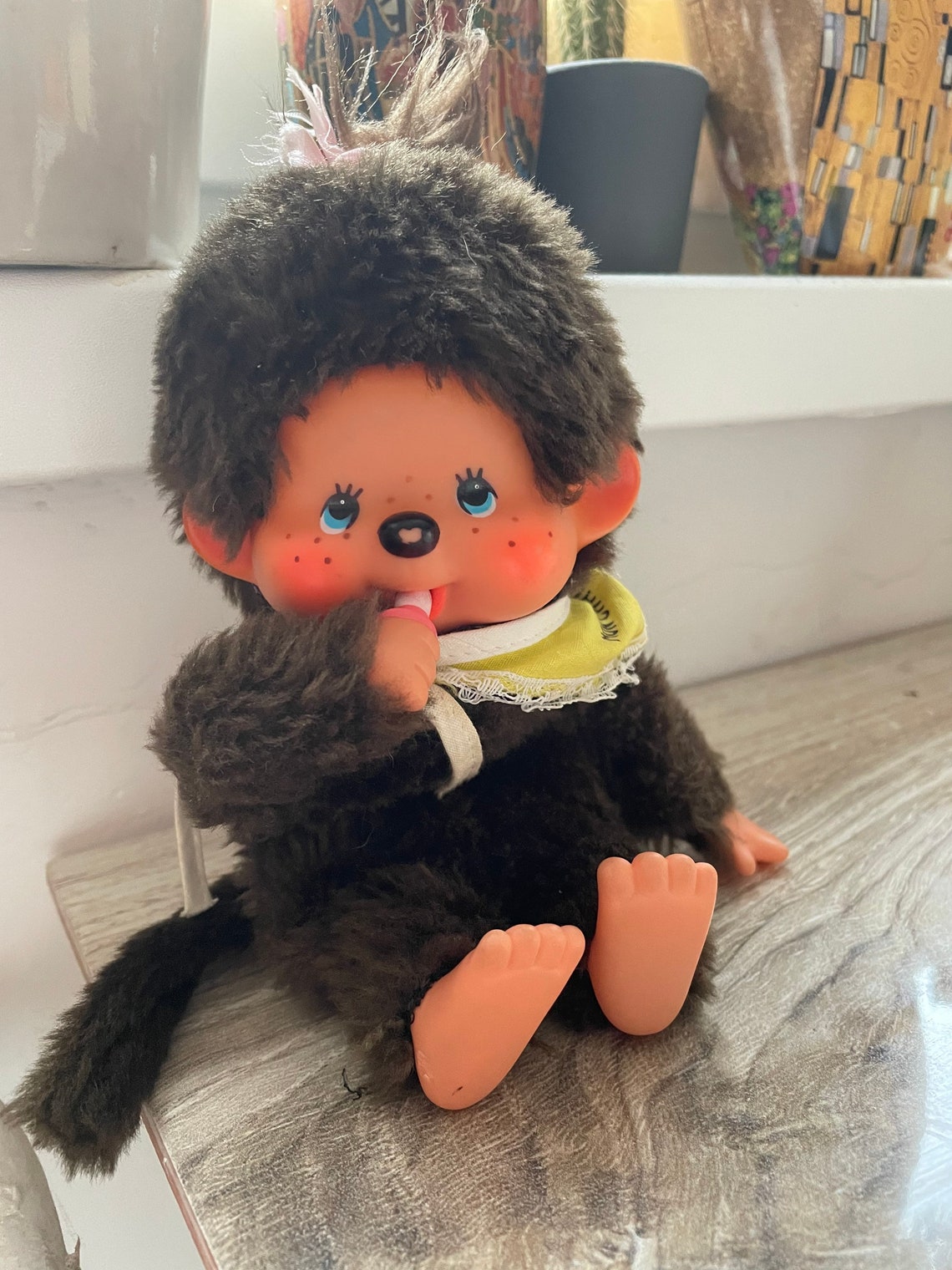 Rare Monchhichi Seckiguci 1974 Blue Eyes Sucking Thumb Made in Japan ...