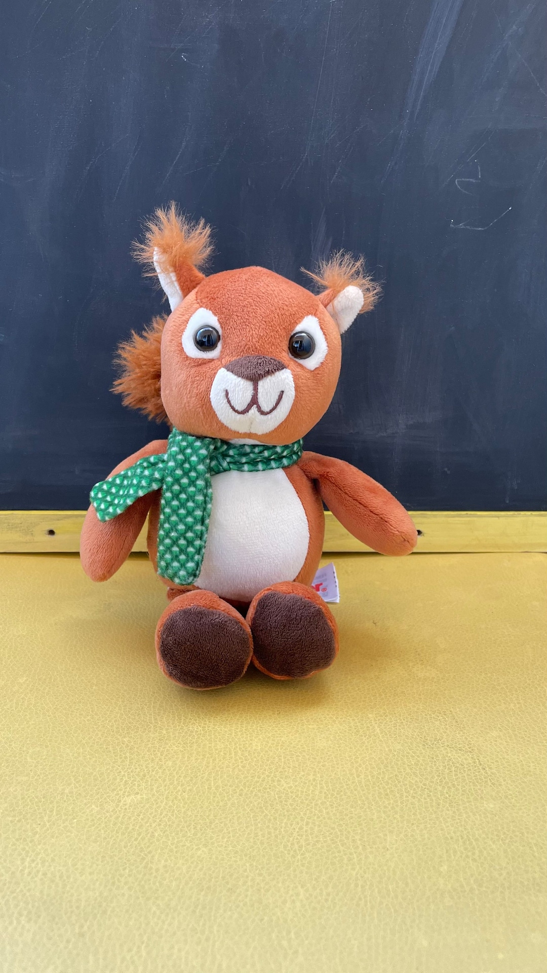 Kinder Surprise 9” Cute Plush Winter Holiday Brown Squirrel Stuffed ...