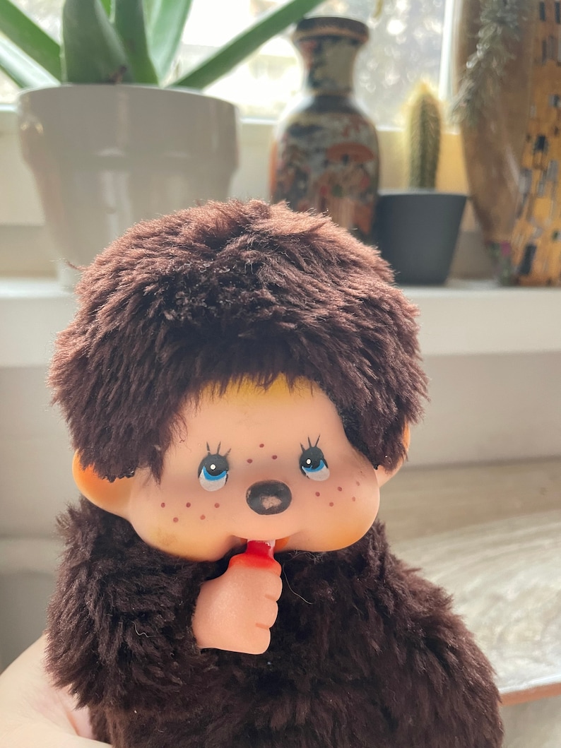 Rare Monchhichi Seckiguci 1974 Made in Japan Rare Plush Doll, Blue Eyes ...