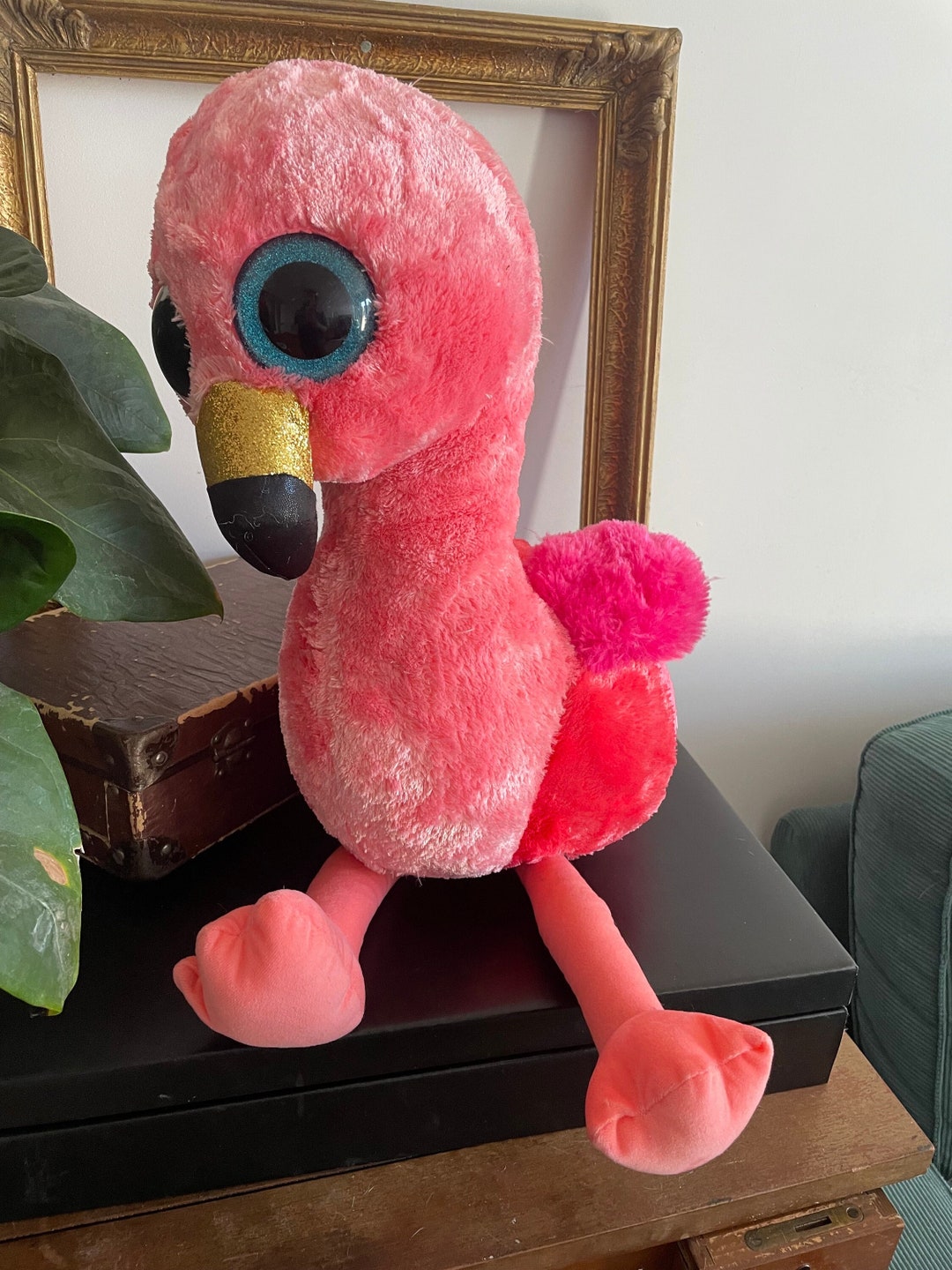 TY Gilda Pink Flamingo Jumbo Large 67 Cm/ 27” Collectable 100 % Silk ...