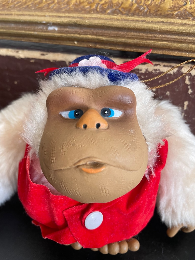 1979 Rare Applaus Rodney Gorilla Monkey Red Vest Rubber Face Plush ...