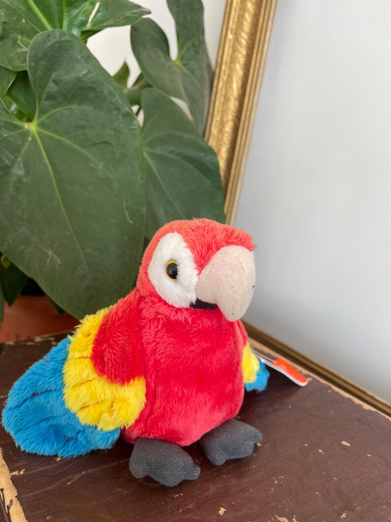 Wild Republic Multicolor Red Blue Yellow Parrot Bird Animal Stuffed ...