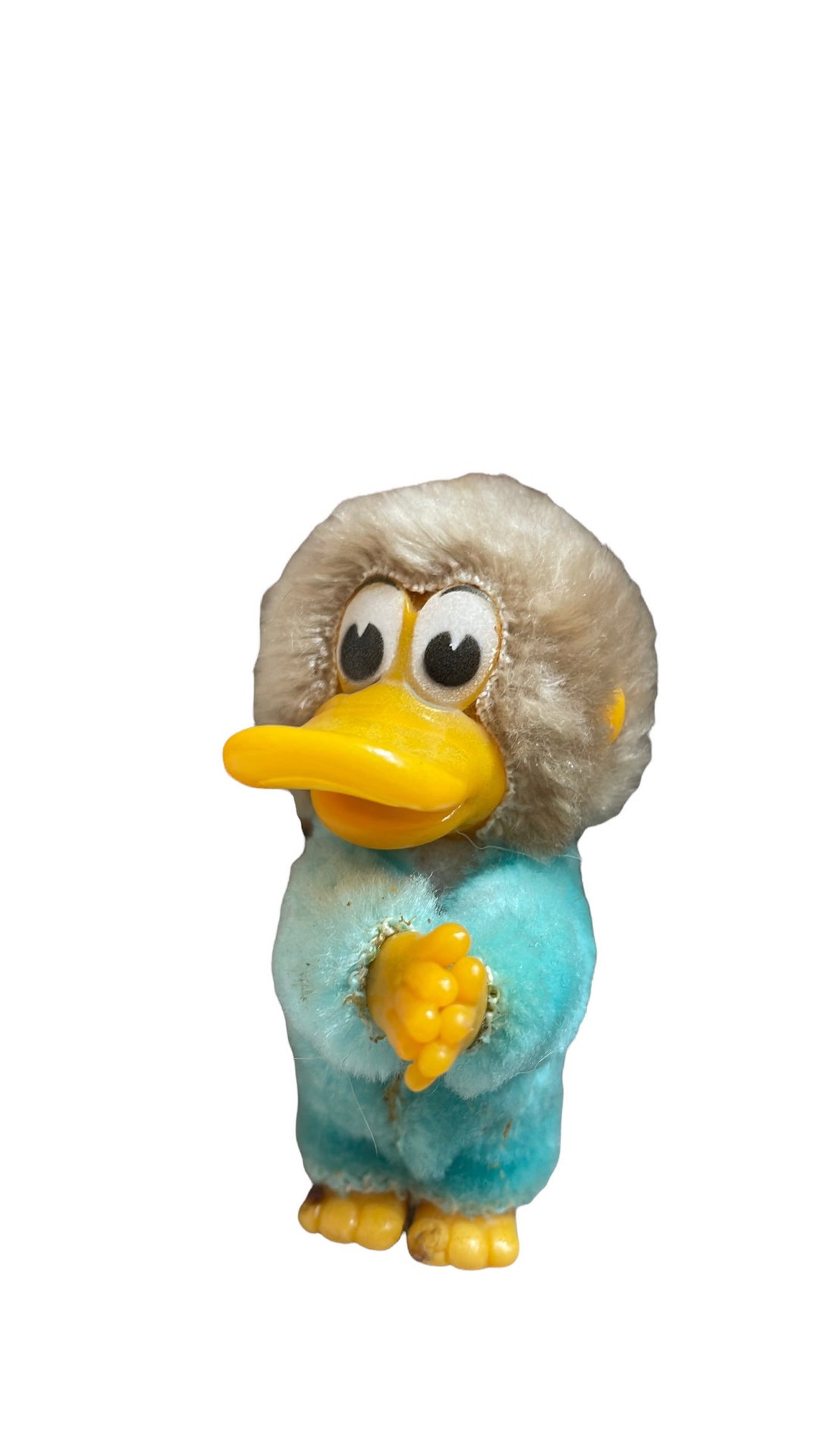 VTG 1980 Duck Finger Grabber Puppet Pencil Topper Clip Hugger Plush Toy ...