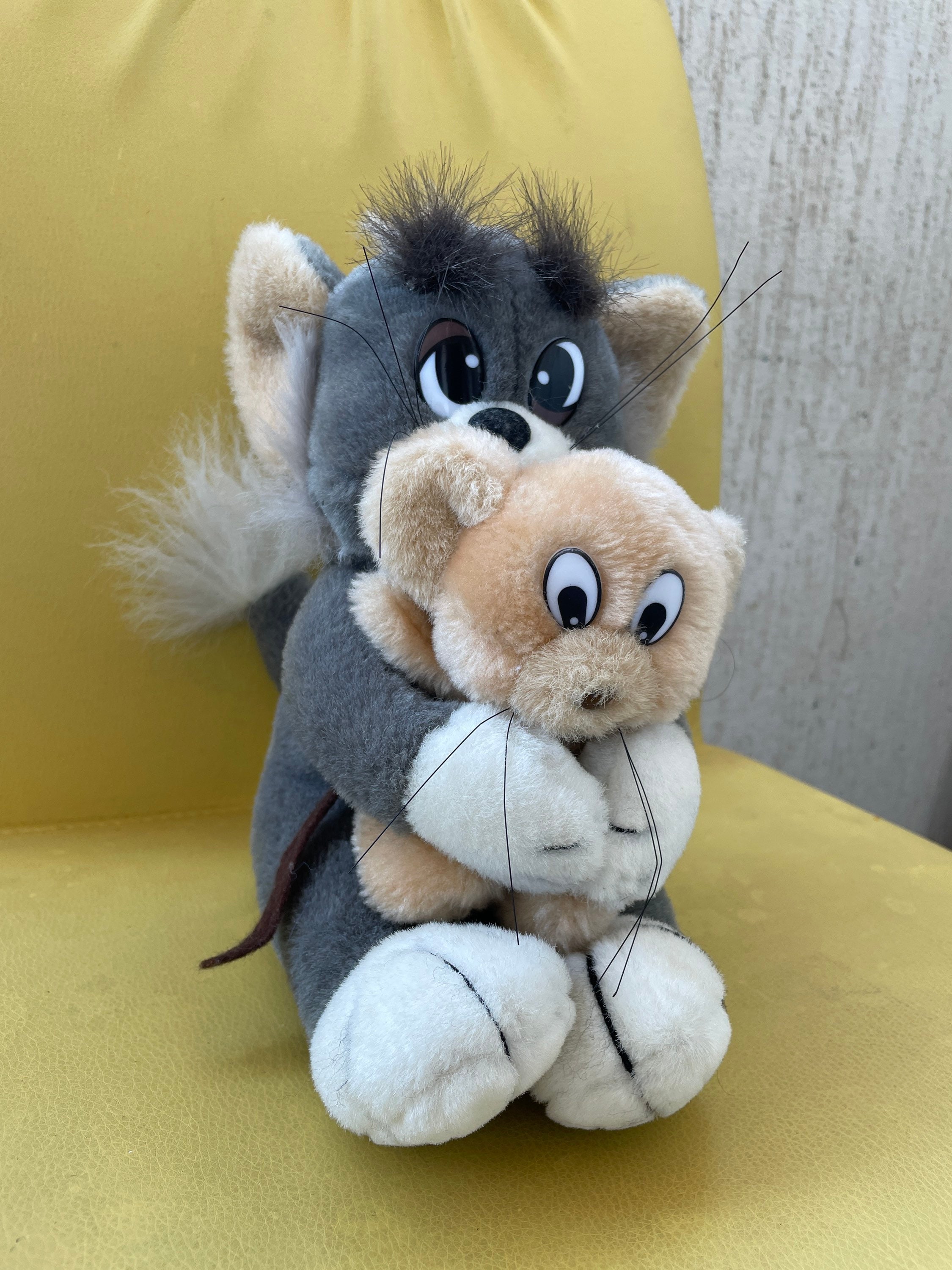 EXTREMELY RARE Vintage Tom and Jerry Plush Toy, Tom Hugging Jerry ...