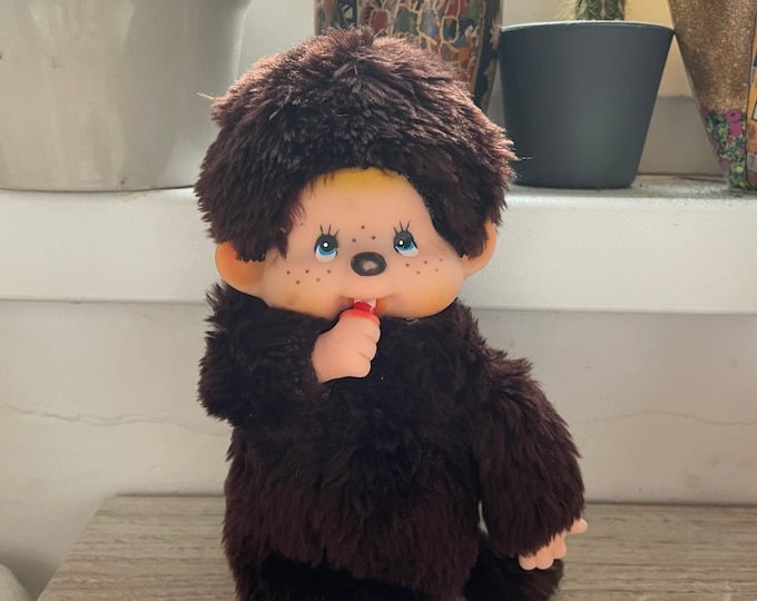 Rare Monchhichi Seckiguci 1974 Made in Japan Rare Plush Doll, Blue Eyes ...