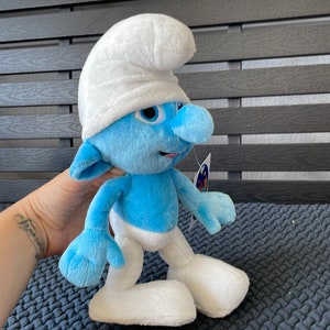 The Smurfs Blue Cuddly Soft Plush Stuffed Cartoon Toy Figure Size 11.5 ...