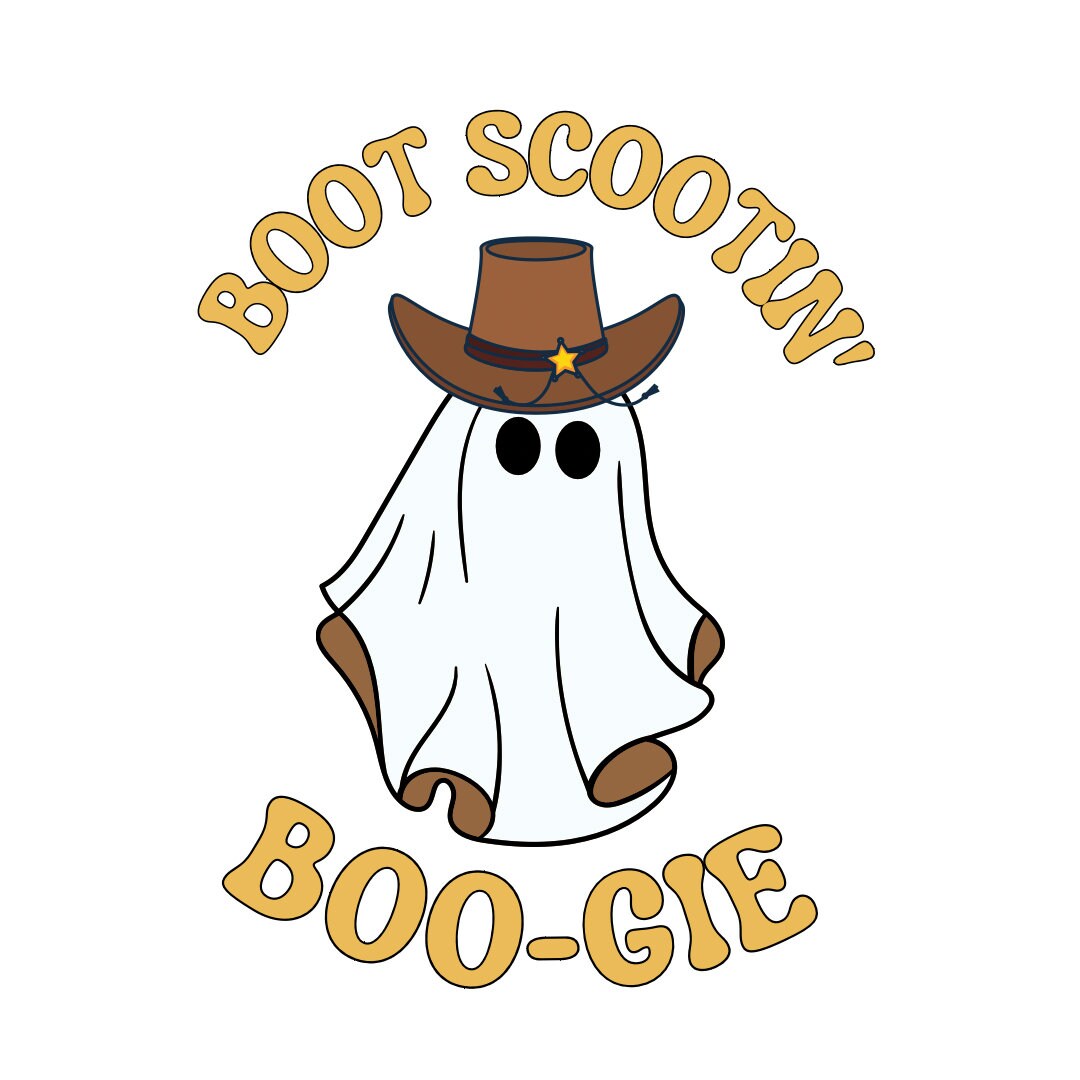 Cowboy Ghost Boot Scootin Boo-gie Png - Etsy