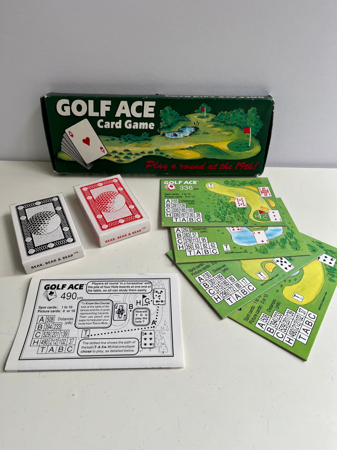 Golf Ace Vintage Card Game Two Decks and 'hole’ Cards 1992 Edition ...