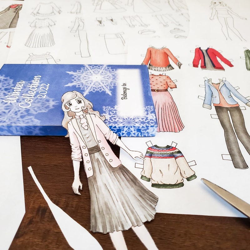 Christmas Paper Doll - Etsy