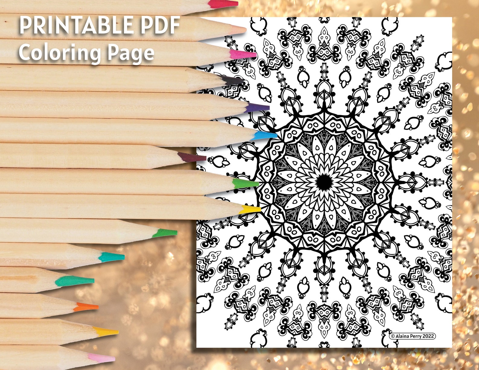 Pretty Mandala Coloring Book Easy Printable - Etsy