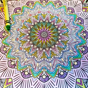 Fun Mandala Detailed Coloring Page Digital Download Printable - Etsy