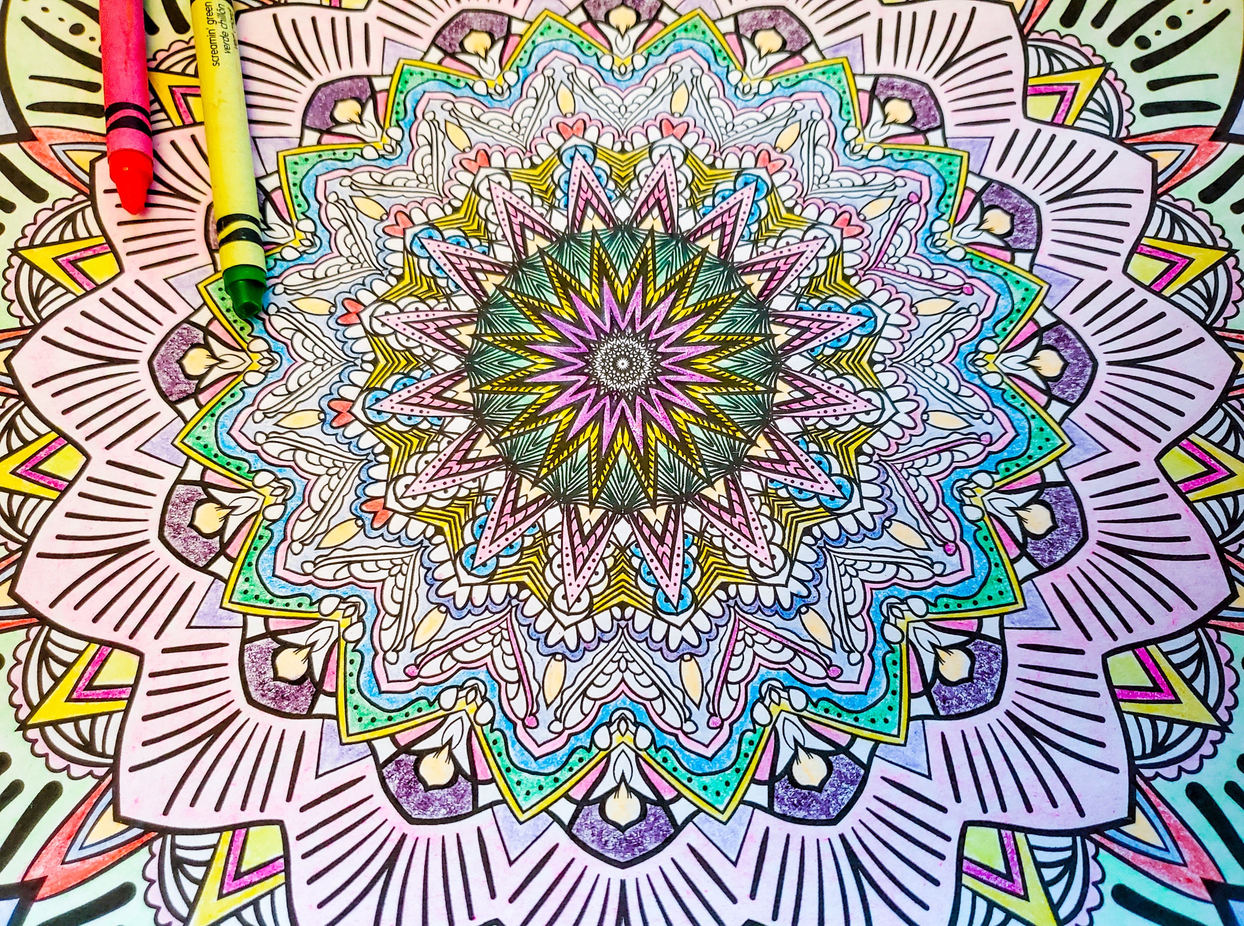 Fun Mandala Detailed Coloring Page Digital Download Printable - Etsy