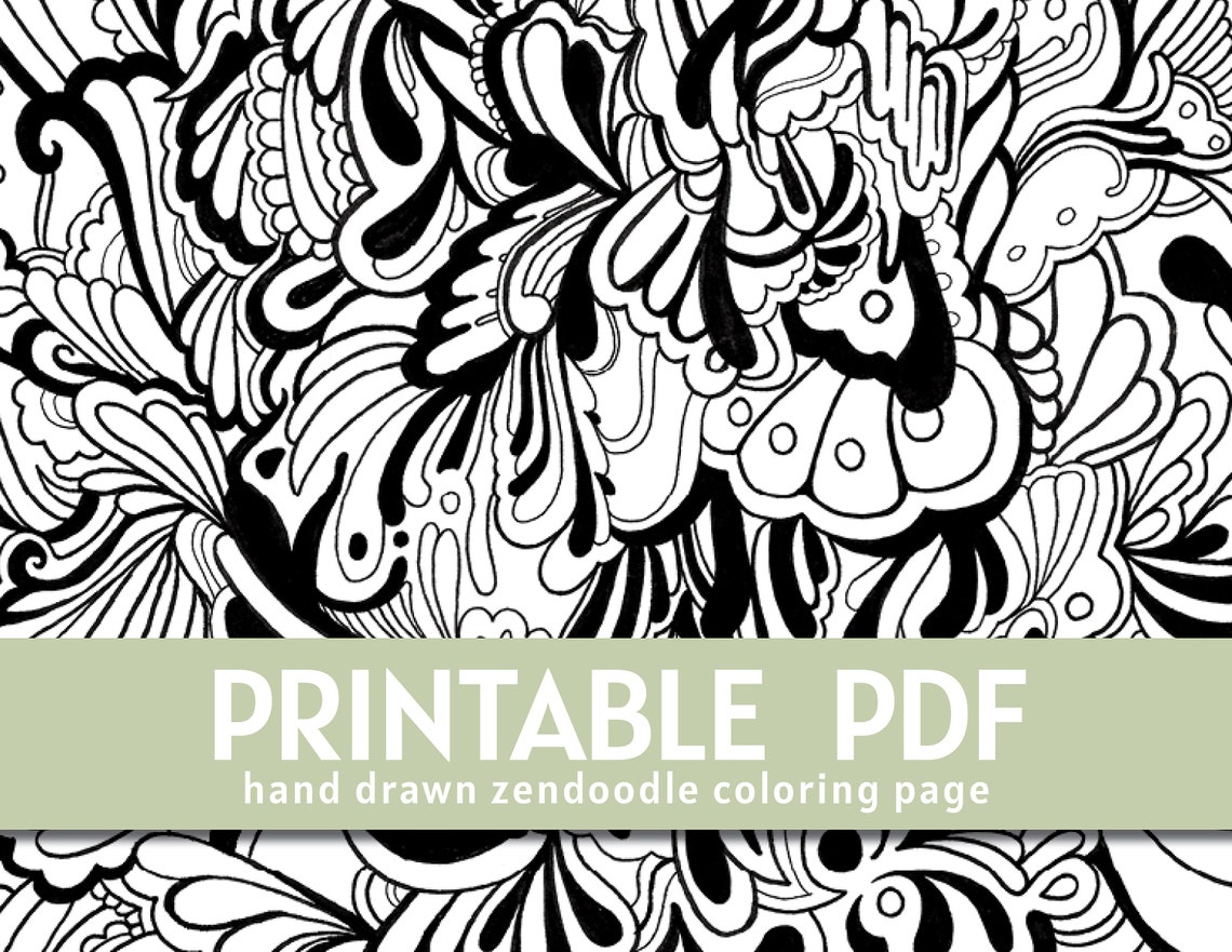 Ink Swirl Coloring Page - Printable - Etsy