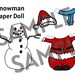 Christmas Snowman Paper Doll Kids Activity - Etsy