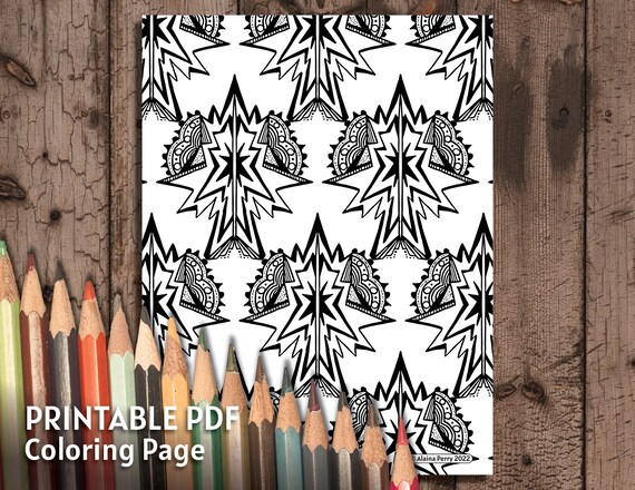 All Over Pattern Fun Printable Coloring Page - Etsy