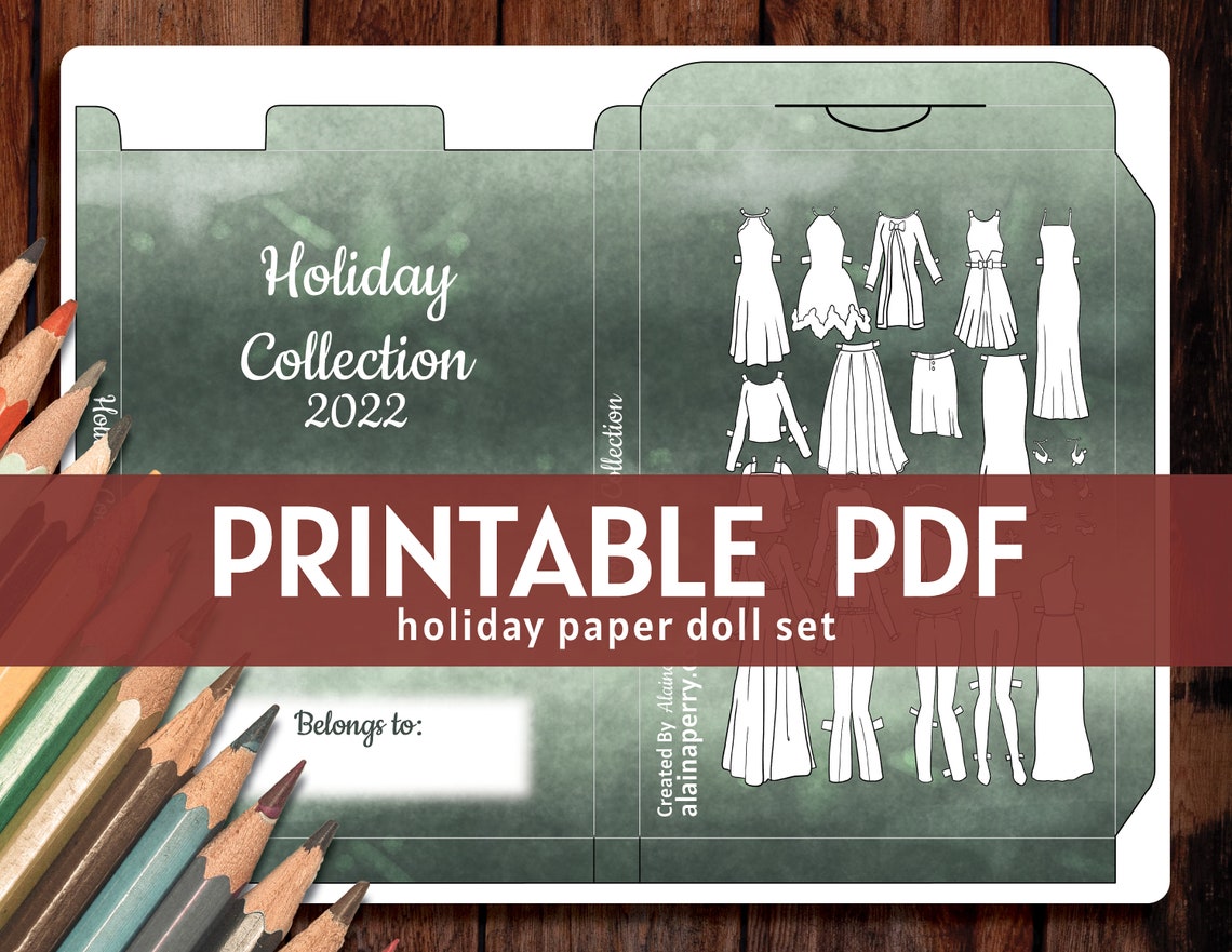 Paper Doll Print & Color Holiday Collection - Etsy