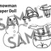 Christmas Snowman Paper Doll Kids Activity - Etsy